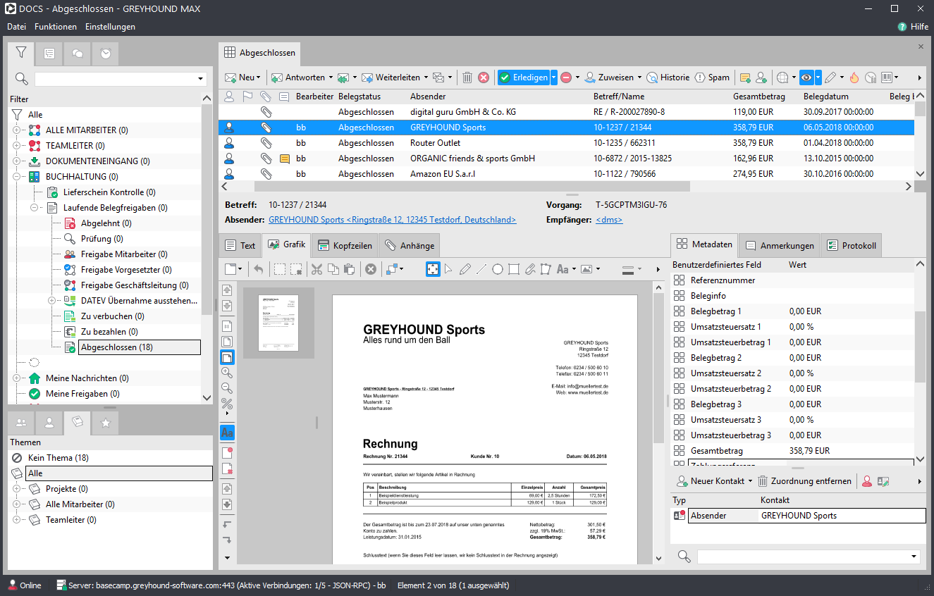 GREYHOUND als DMS-System - Handbuch GREYHOUND Software